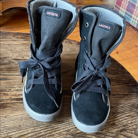 Lacoste | Shoes | New Lacoste Black Suede Hightops | Poshmark